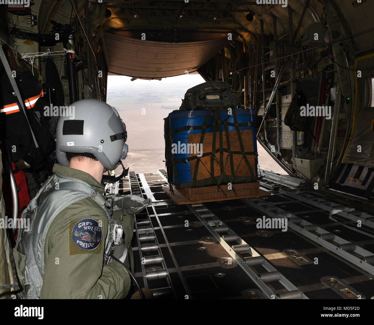 U.S. Air Force Airman 1st Class Cameron Hearn, a loadmaster with the ...