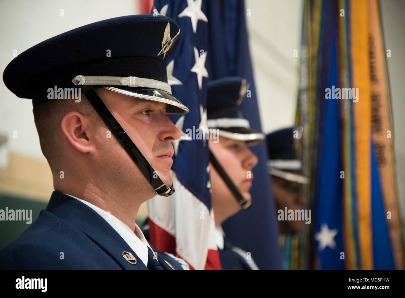 Staff Sgt. Alex Merrill, U.S. Air Force Honor Guard color guard team ...