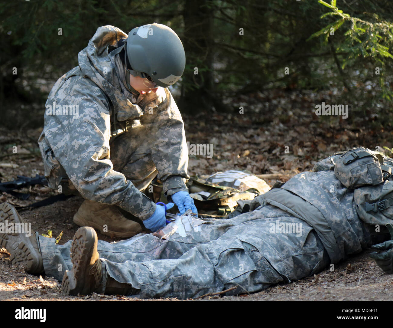 Sgt. Pattisue Graham, Medical Support Unit-Europe prepares to treat a ...