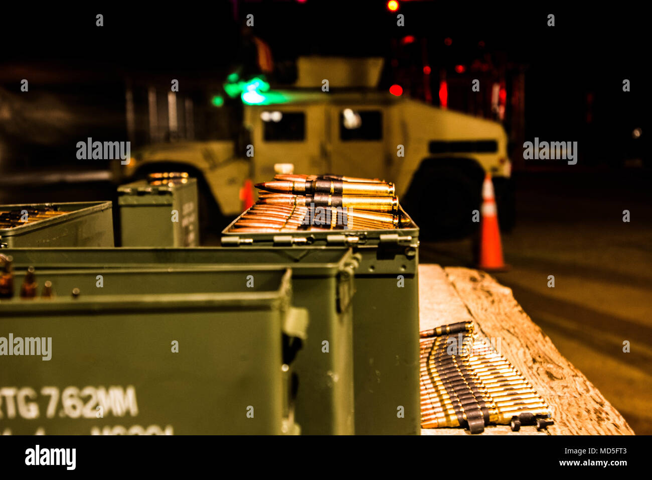 Ammunition sits ready for use during Operation Cold Steel II, March 16 ...