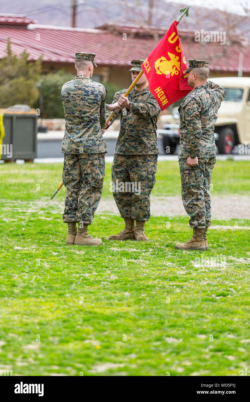 Major Alfredo Romero, incoming Headquarters Company commander - middle ...