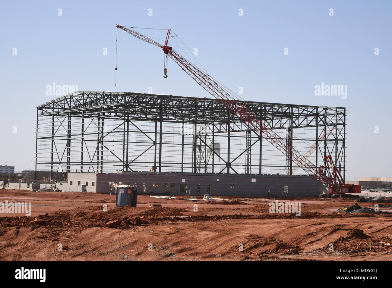 Steel frames for the new KC-46 'Pegasus' tanker maintenance hangars ...