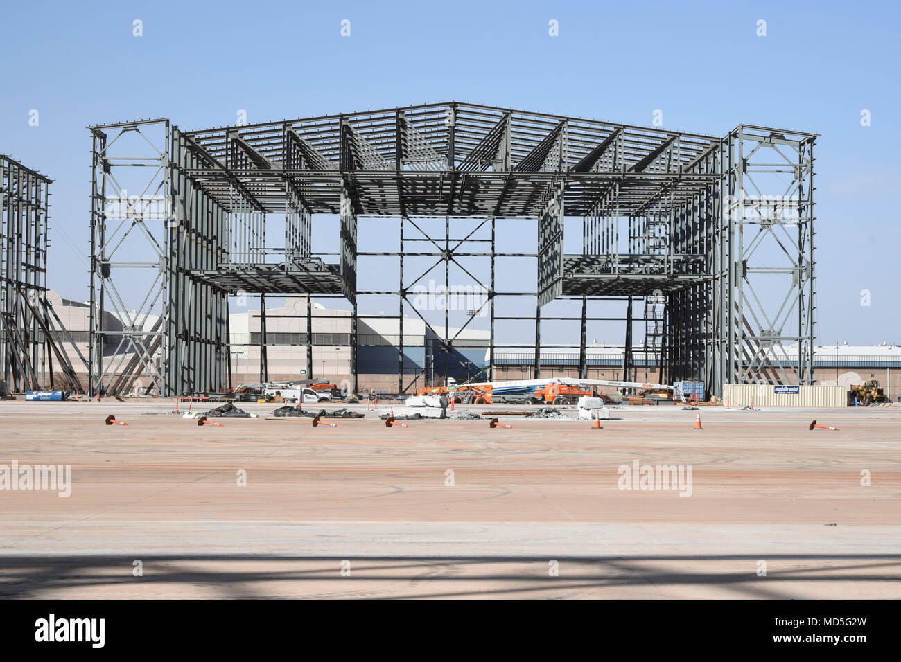 Steel frames for the new KC-46 'Pegasus' tanker maintenance hangars ...