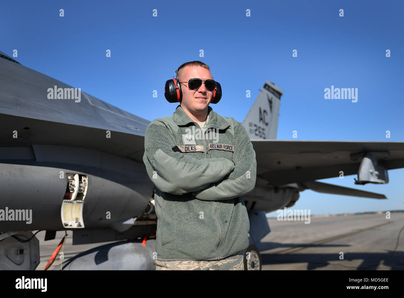 U.S. Air Force Senior Airman John H. Dilks, a turbo jet mechanic with ...