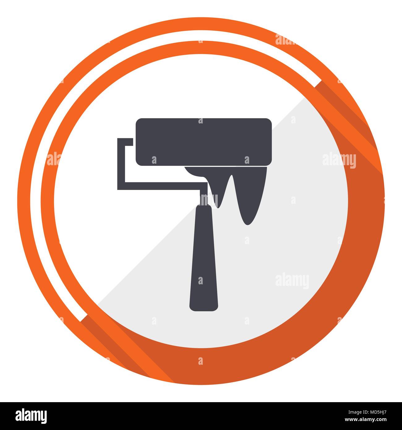 Brush flat design orange round vector icon in eps 10 Stock Vector Image ... Brush flat design orange round vector icon in eps 10 Stock Vector Image ...