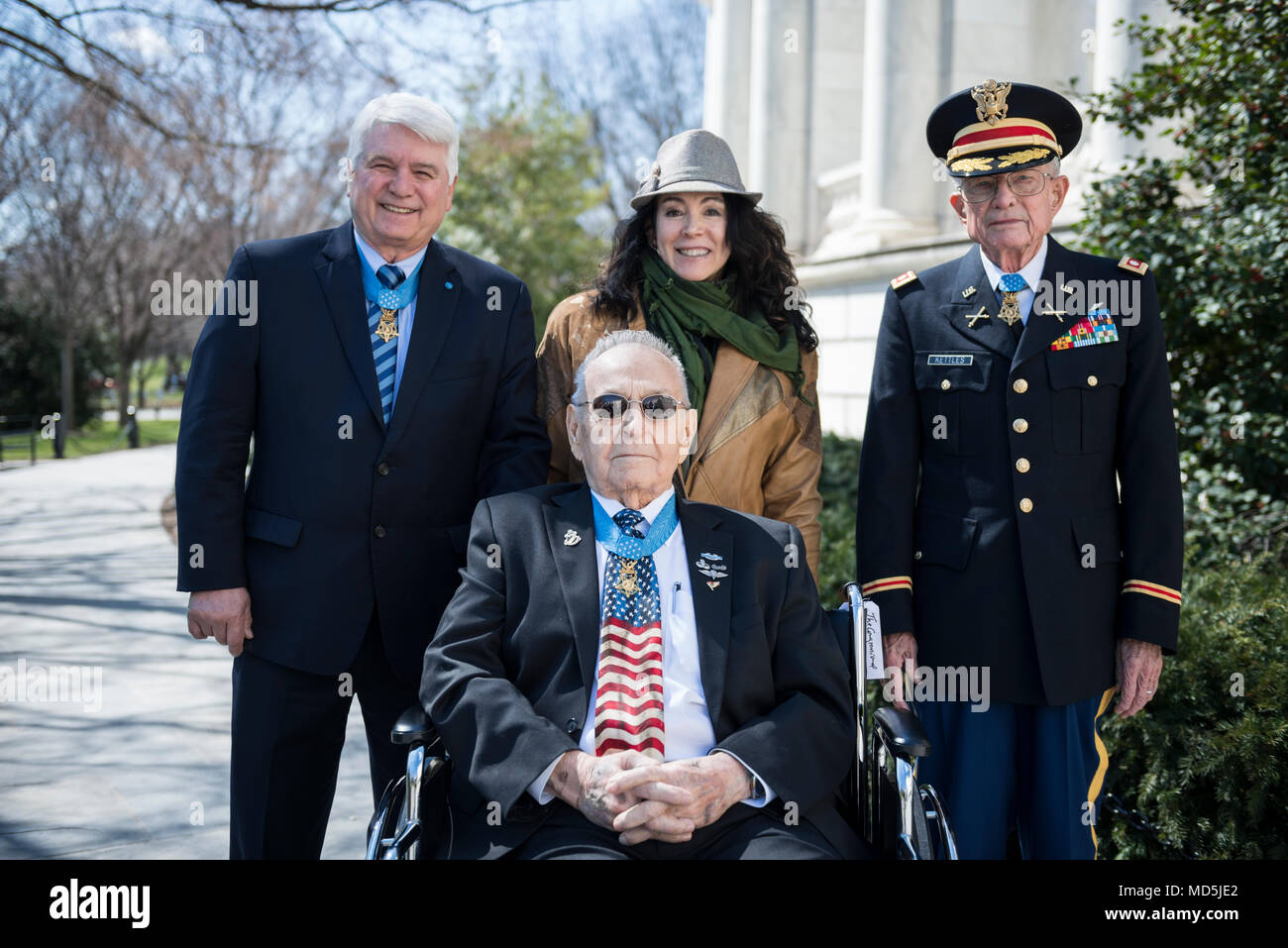 Medal of Honor recipients former U.S. Army Spc. 5 James McCloughan ...