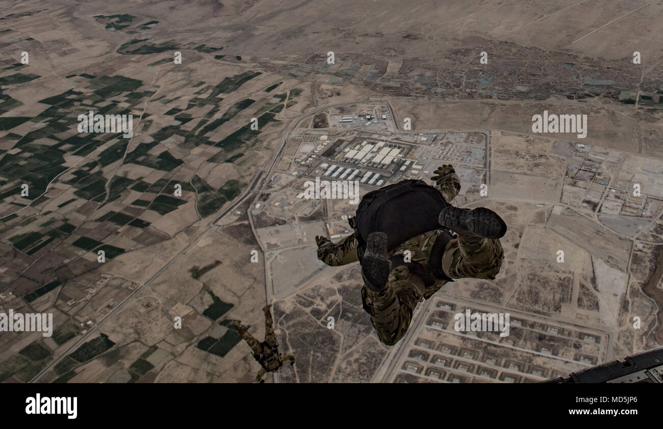 A U.S. Air Force Guardian Angel Team, consisting of pararescuemen ...