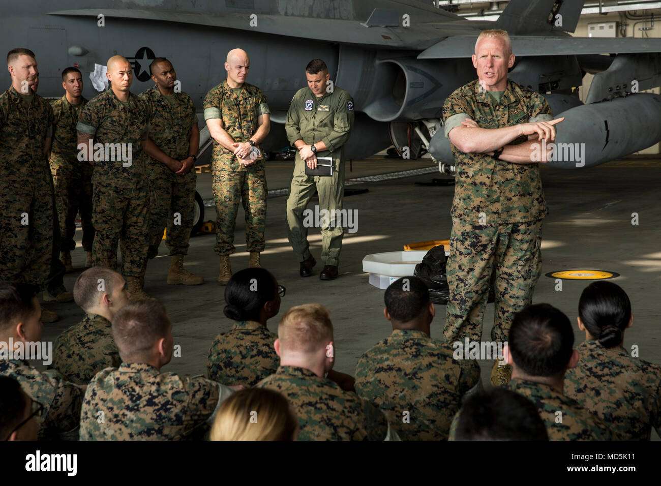 Brig. Gen. Thomas D. Weidley, commanding general of 1st Marine Aircraft ...