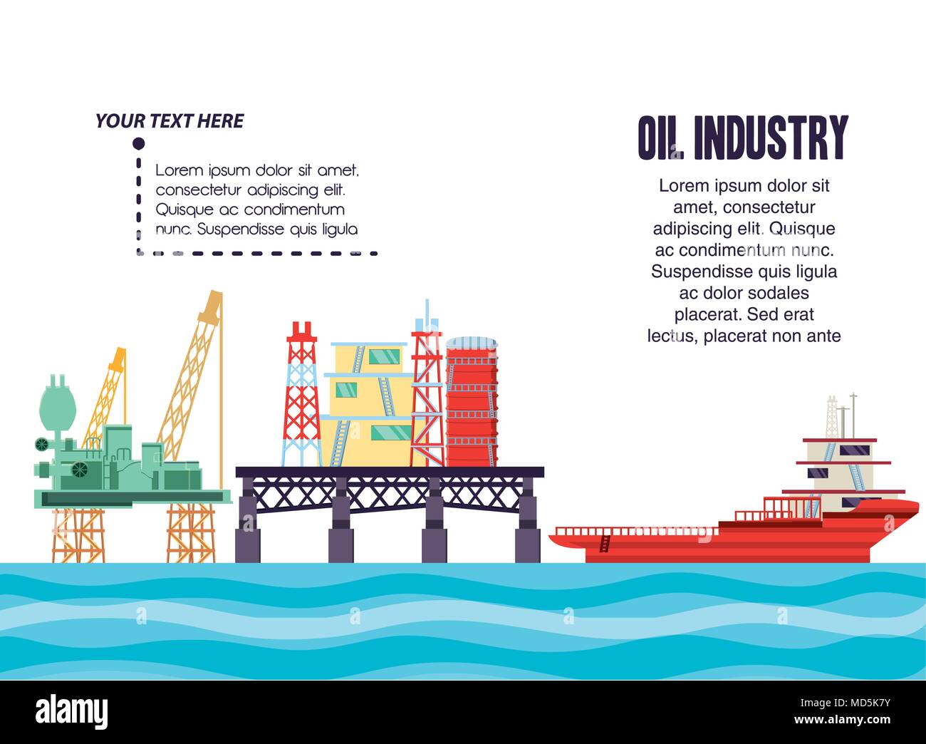 Oil vessel platform Stock Vector Images - Alamy