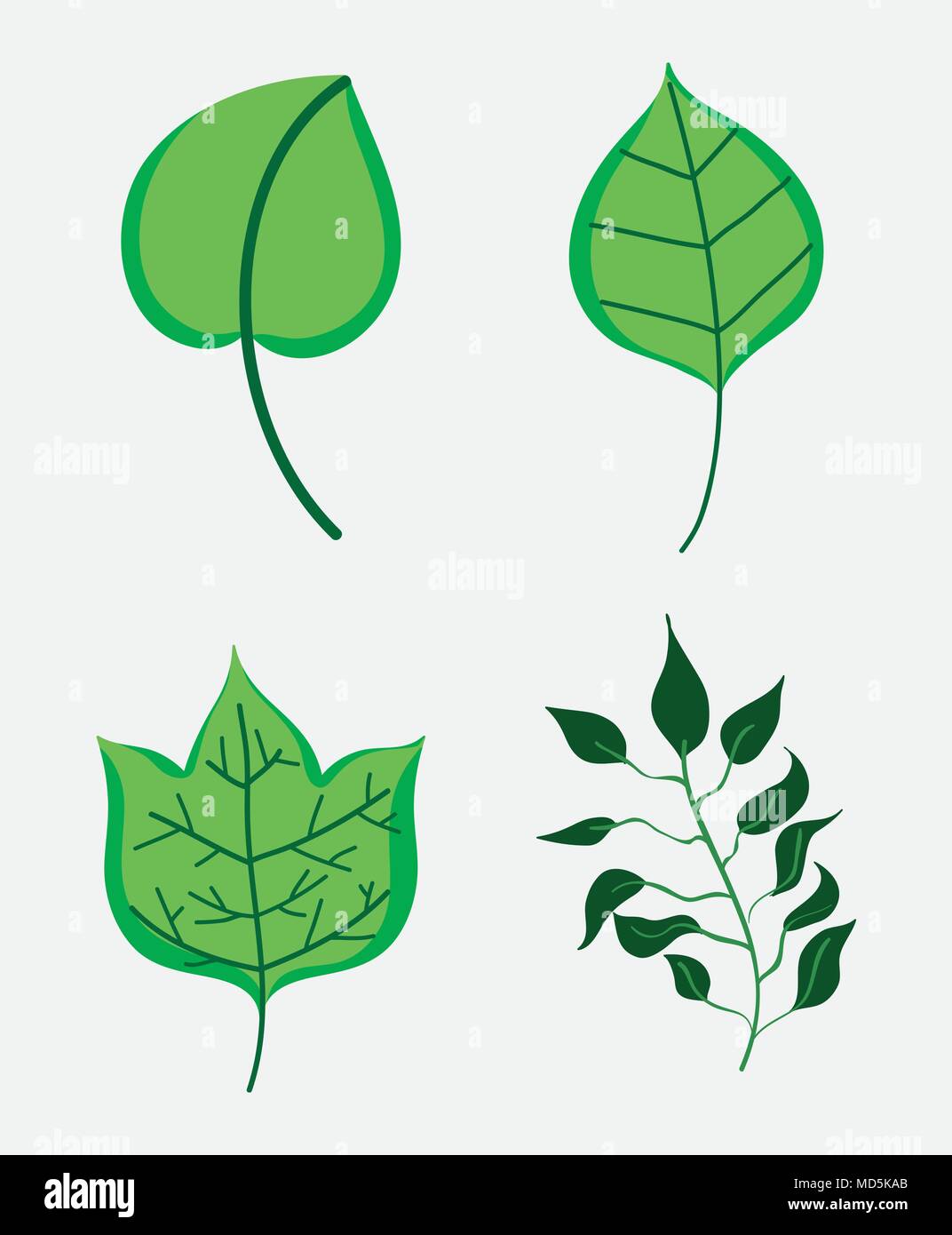 Set of leaves Stock Vector Image & Art - Alamy