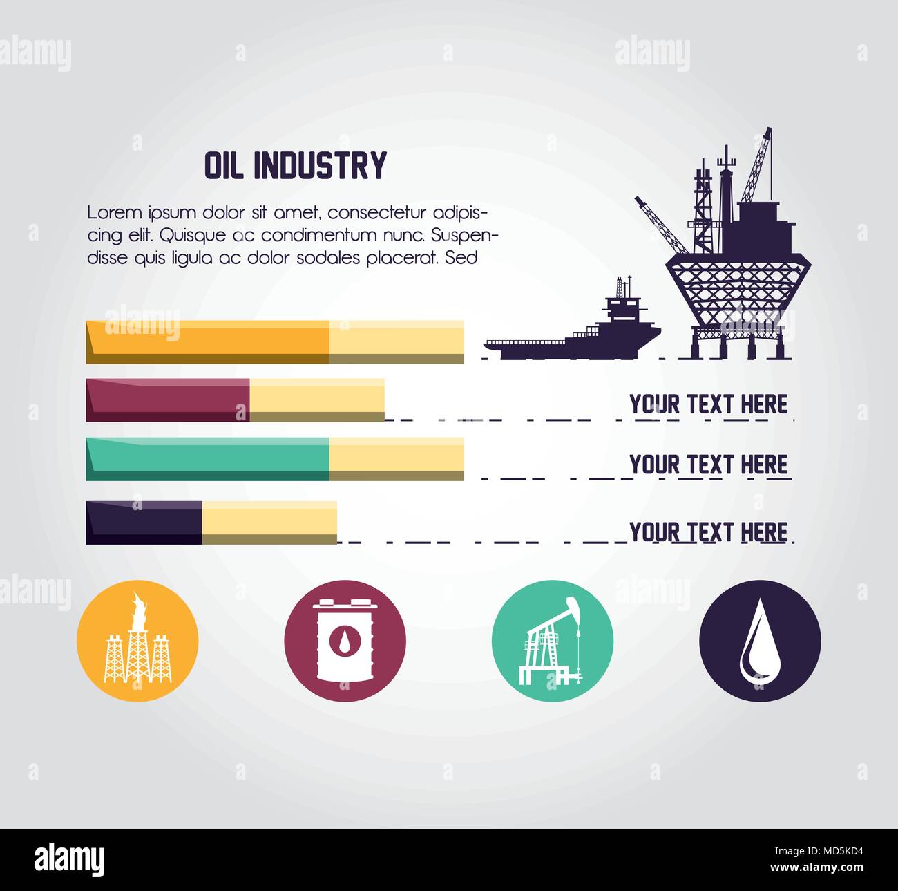 Oil vessel platform Stock Vector Images - Alamy