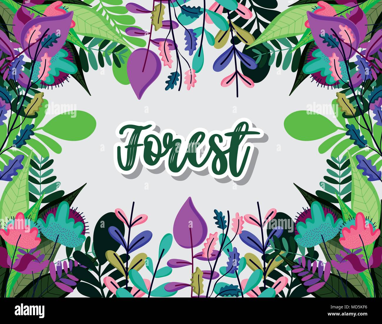 Forest cute frame Stock Vector Image & Art - Alamy