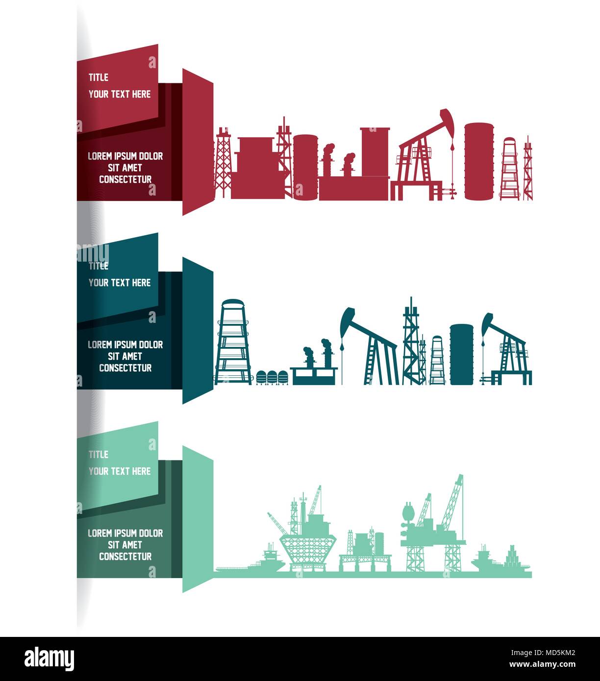 oil industry with refinery plant vector illustration design Stock ...
