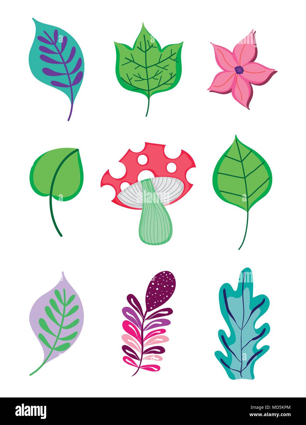Set of forest elements Stock Vector Image & Art - Alamy
