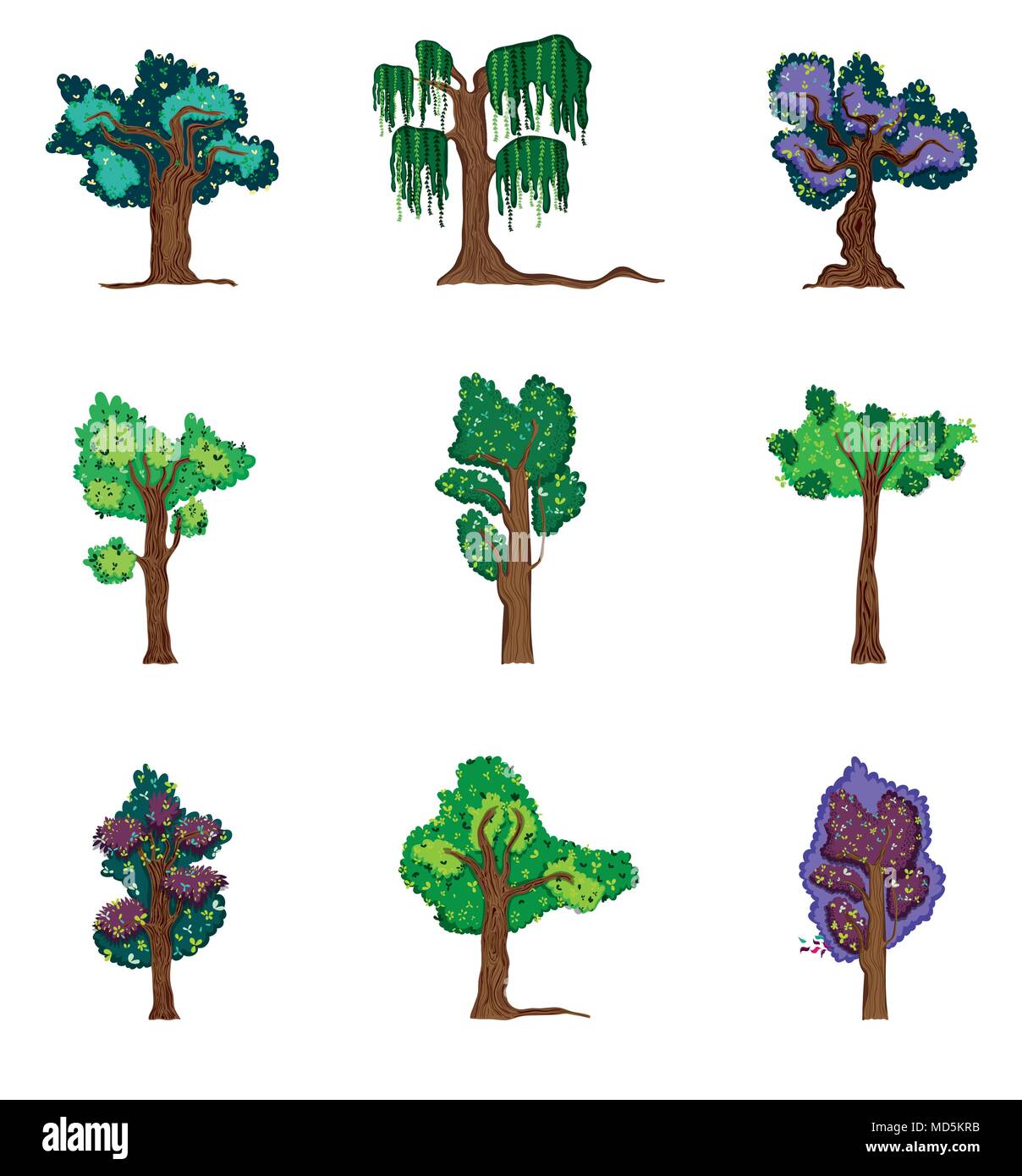 Beautiful view trees hills Cut Out Stock Images & Pictures - Alamy