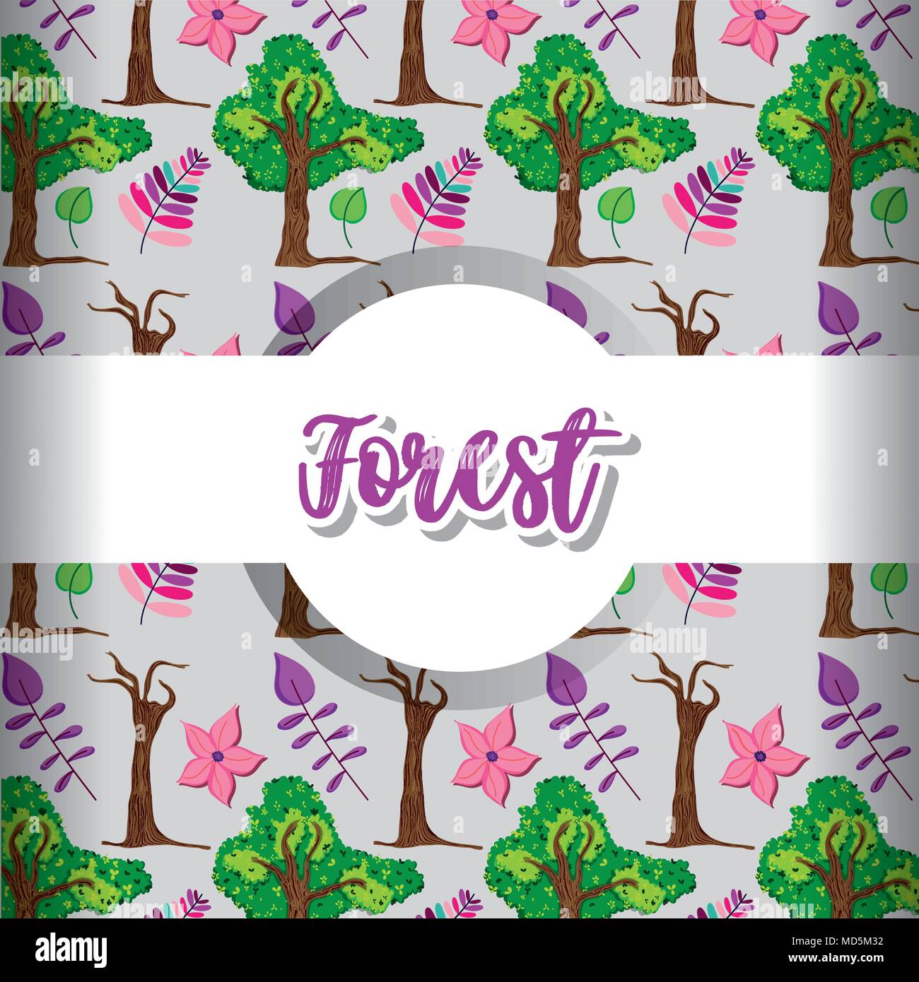 Forest pattern background Stock Vector Image & Art - Alamy