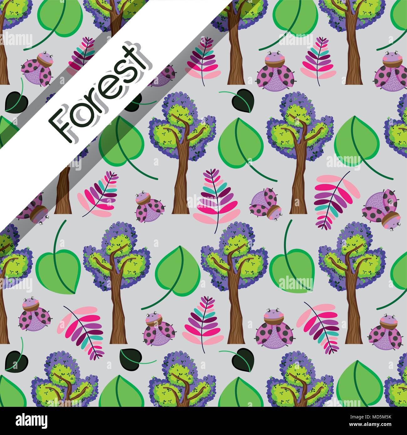 Forest pattern background Stock Vector Image & Art - Alamy