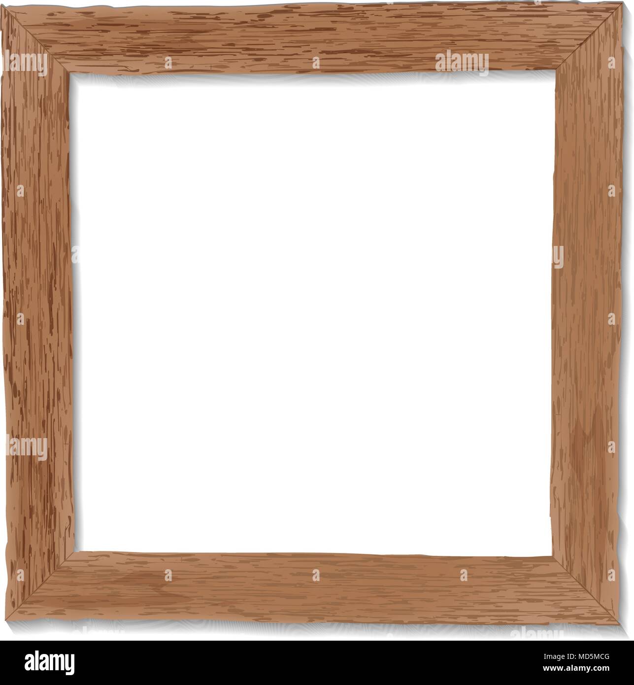 Old, shabby, grunge wooden frame. Vector illustration Stock Vector ...