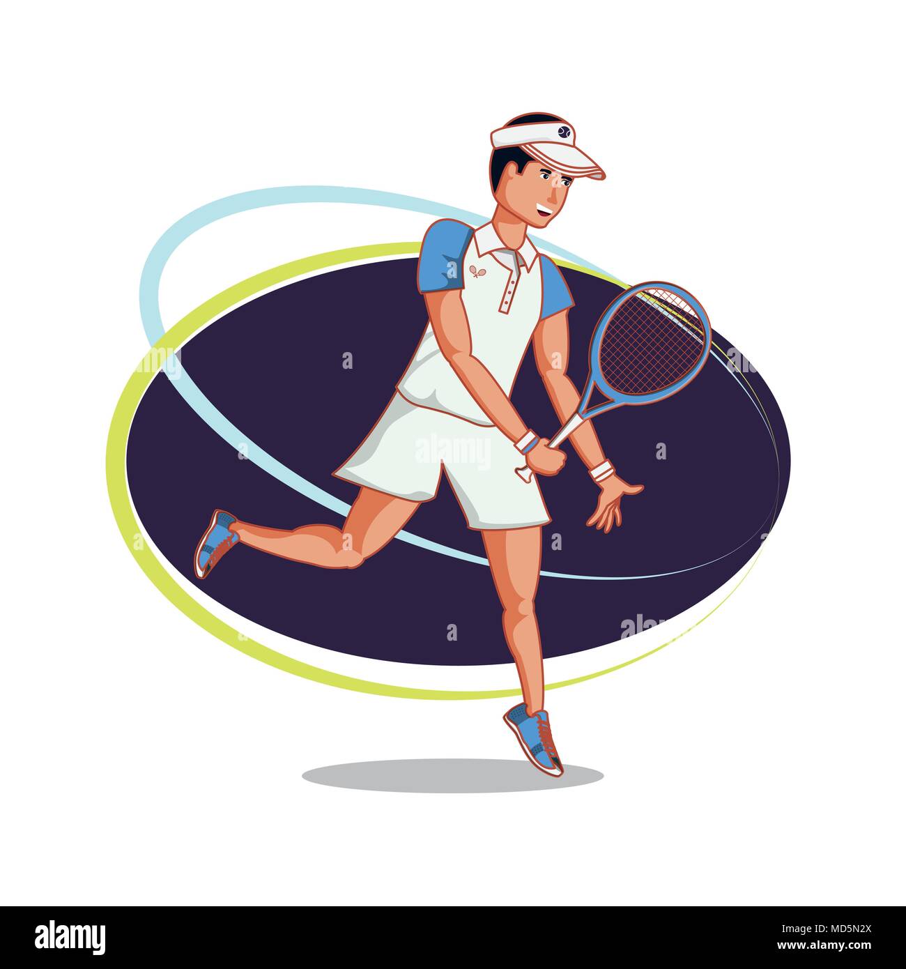 Professional tennis player man cartoon hi-res stock photography and ...