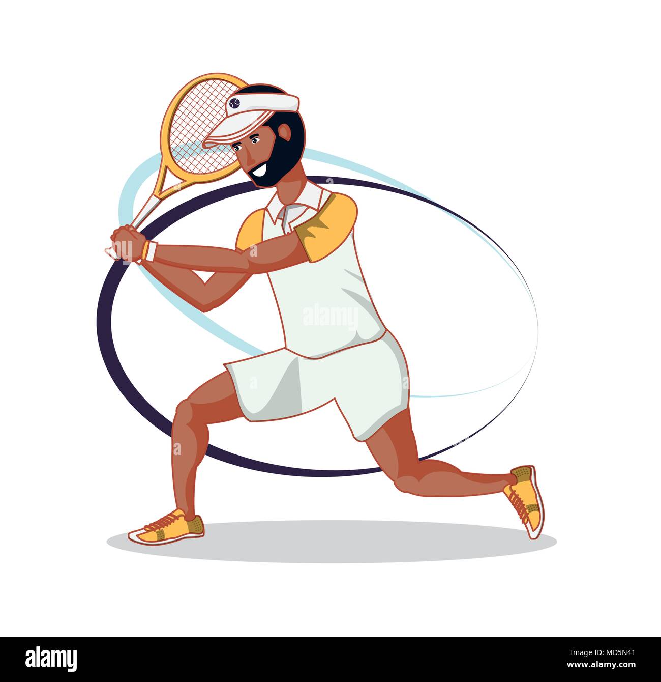 man playing tennis character vector illustration design Stock Vector ...