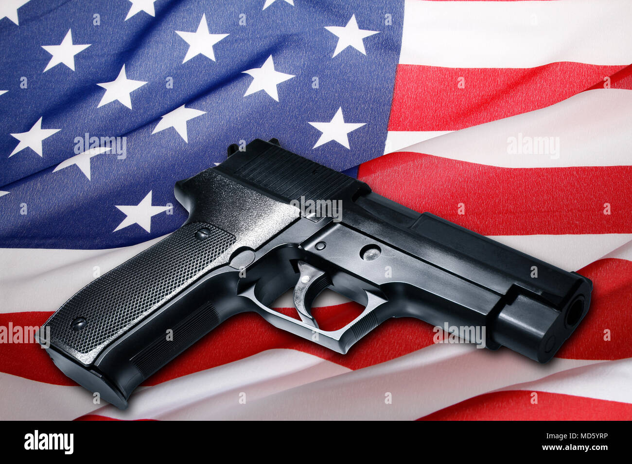 American flag on handgun hi-res stock photography and images - Alamy