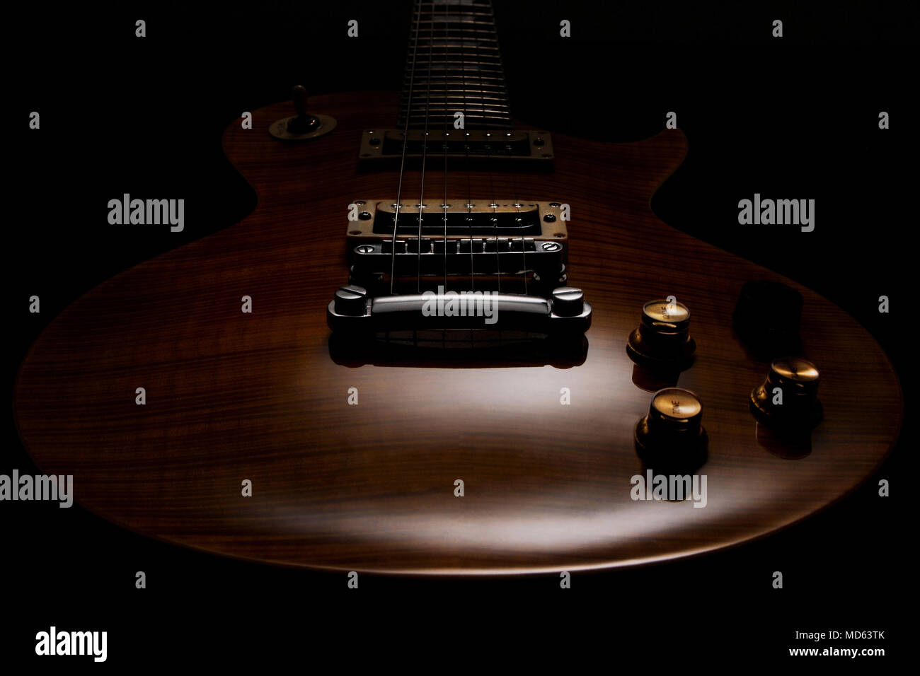 Beautiful sunburst electric guitar isolated Stock Photo - Alamy