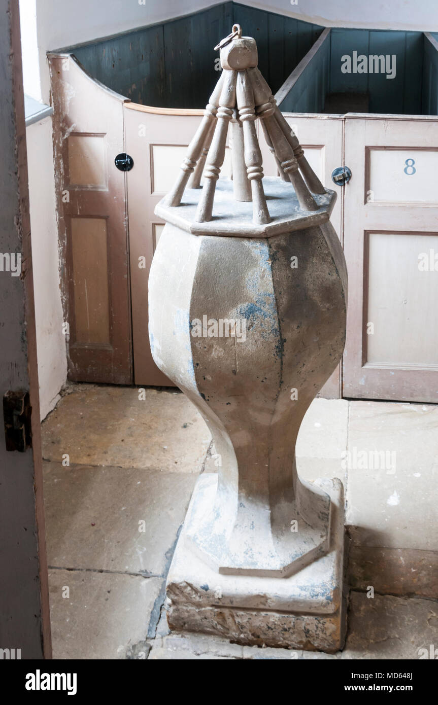 17th century font in Old St Stephen's church, Fylingdales, North ...
