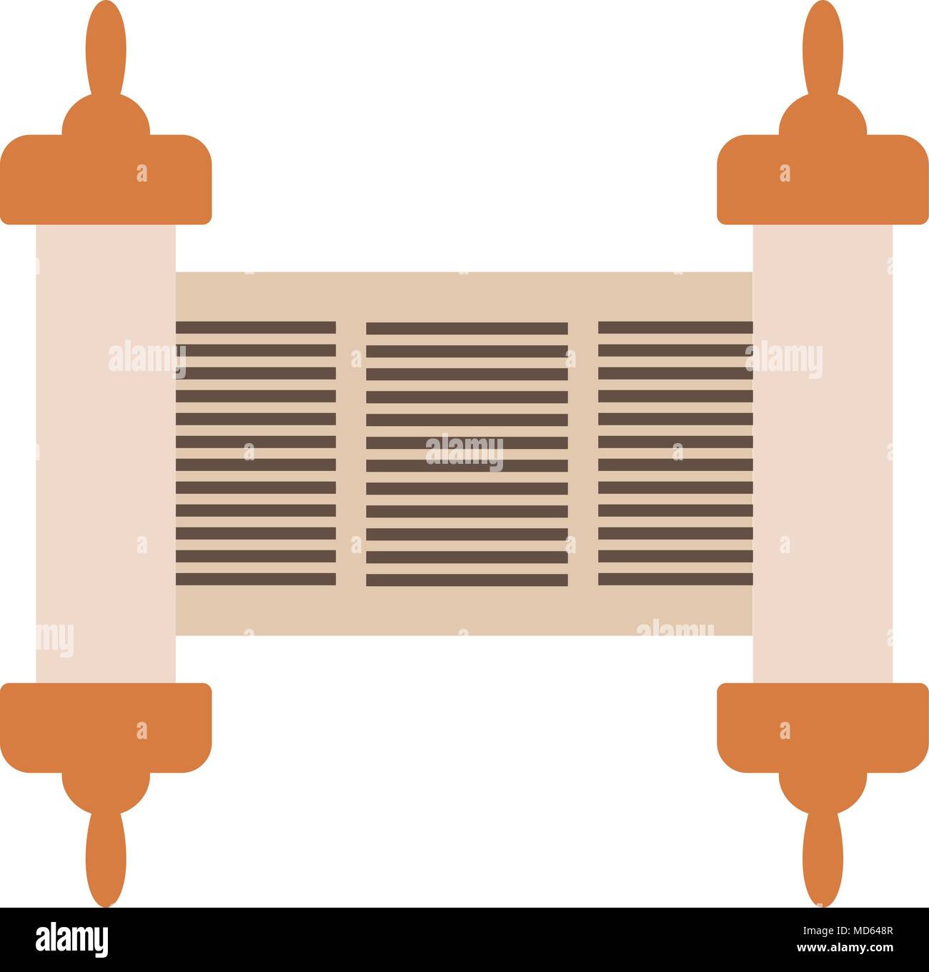 Scroll flat design icon. Vector eps10 illustration Stock Vector Image ...