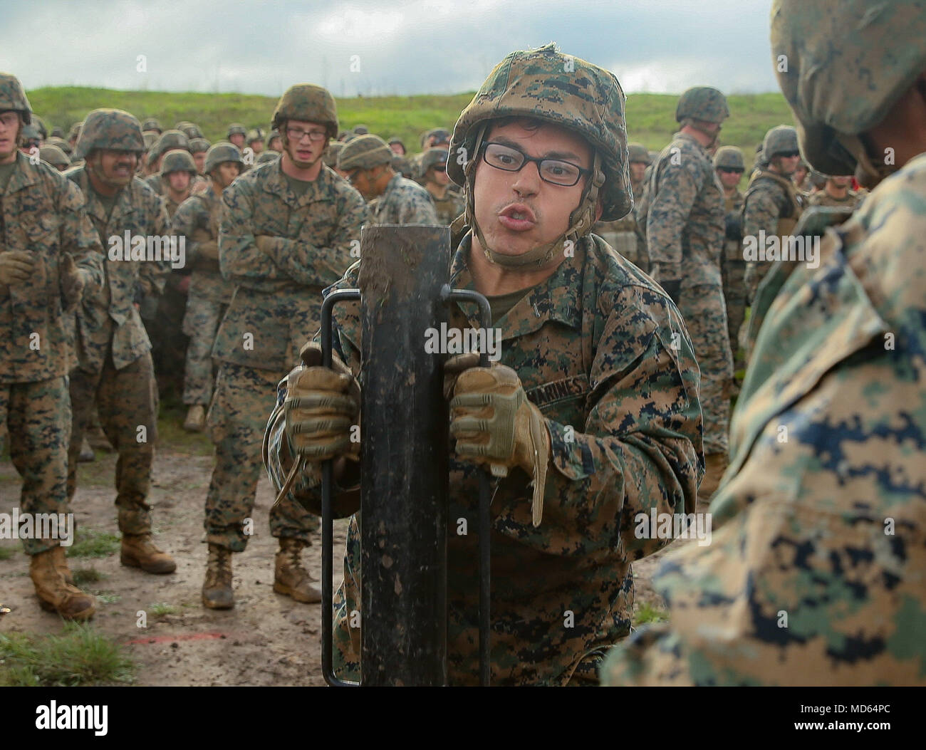 U.S. Marine Corps Cpl. Rafael Govea, a combat engineer, with Marine ...