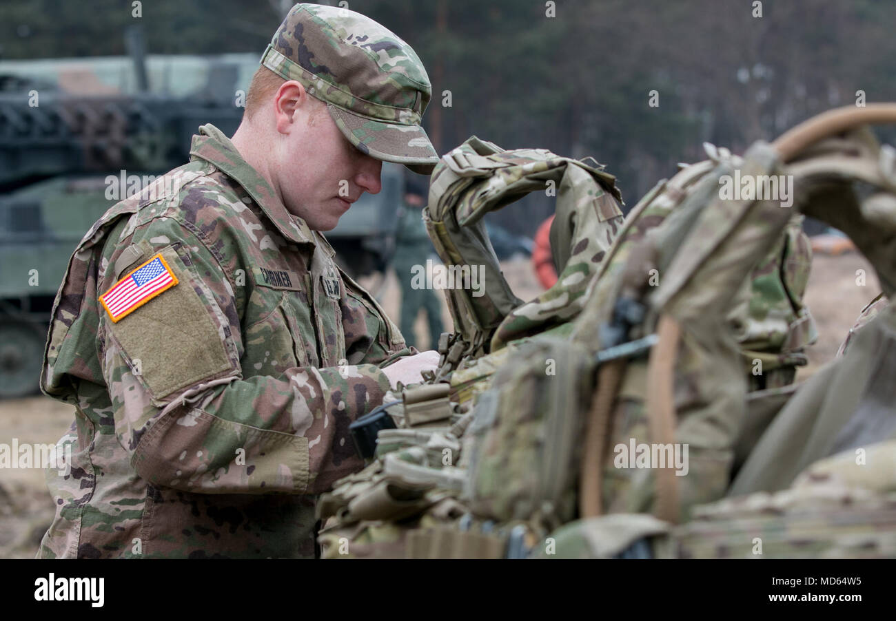 U.S. Army 2nd Lt. David Carriker, an infantry officer assigned to 2nd ...