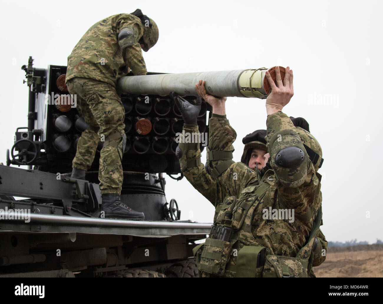 Vulkan m 92 mobile multiple rocket launcher hi-res stock photography ...
