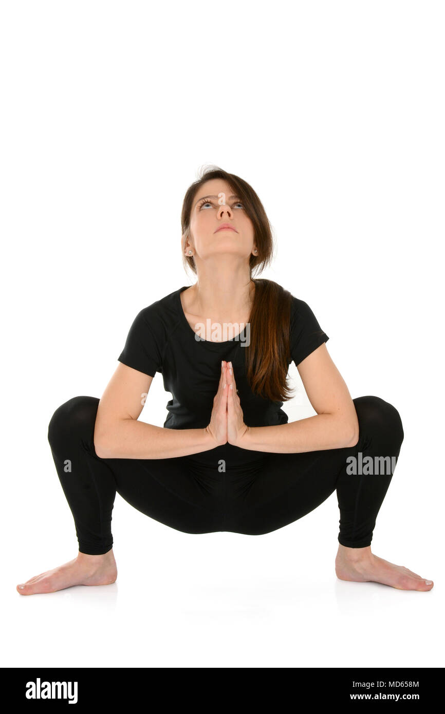 Malasana pose hi-res stock photography and images - Alamy