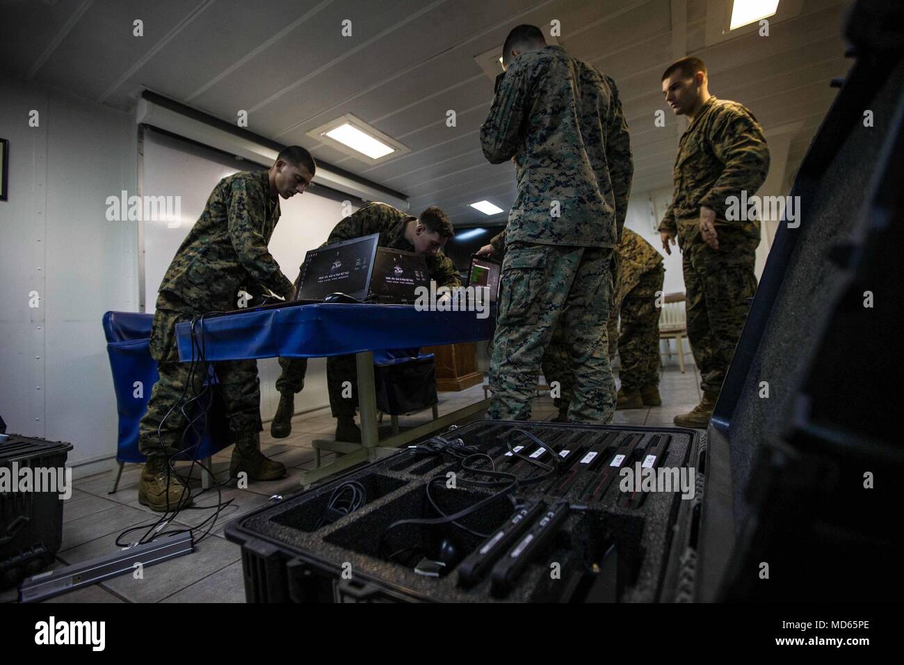MEDITERRANEAN SEA (March 3, 2018) U.S. Marines assigned to Battalion ...