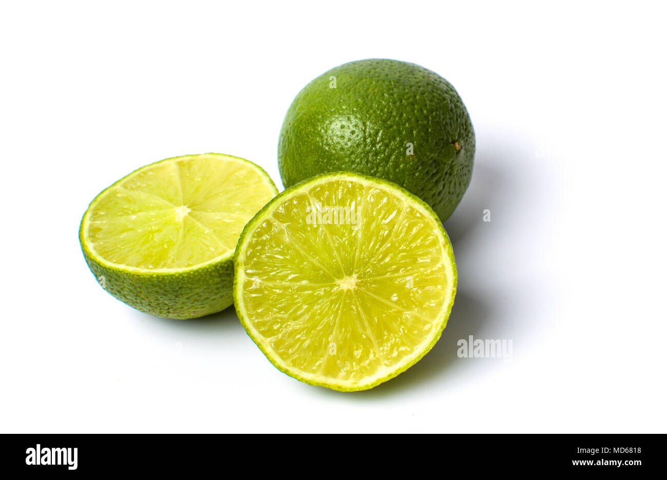 Green lime food ingredient fruit isolated on white Stock Photo - Alamy