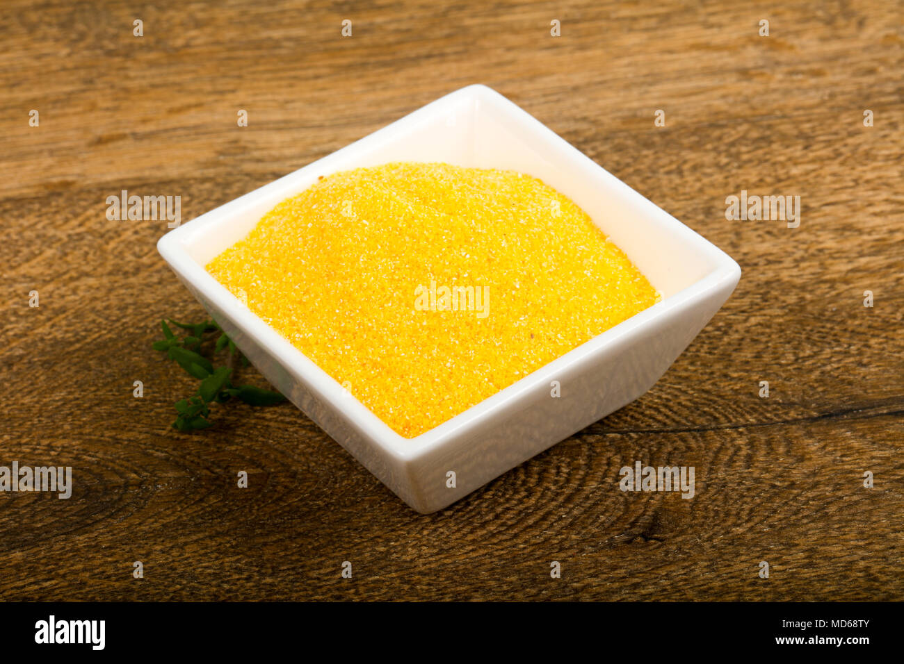 Raw polenta ready for cooking Stock Photo - Alamy