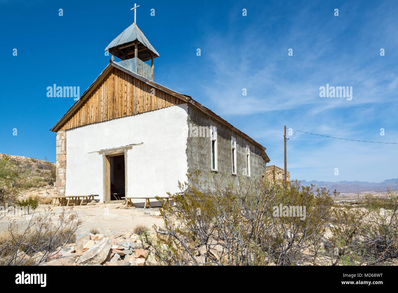 St agnus church terlingua texas hi-res stock photography and images - Alamy