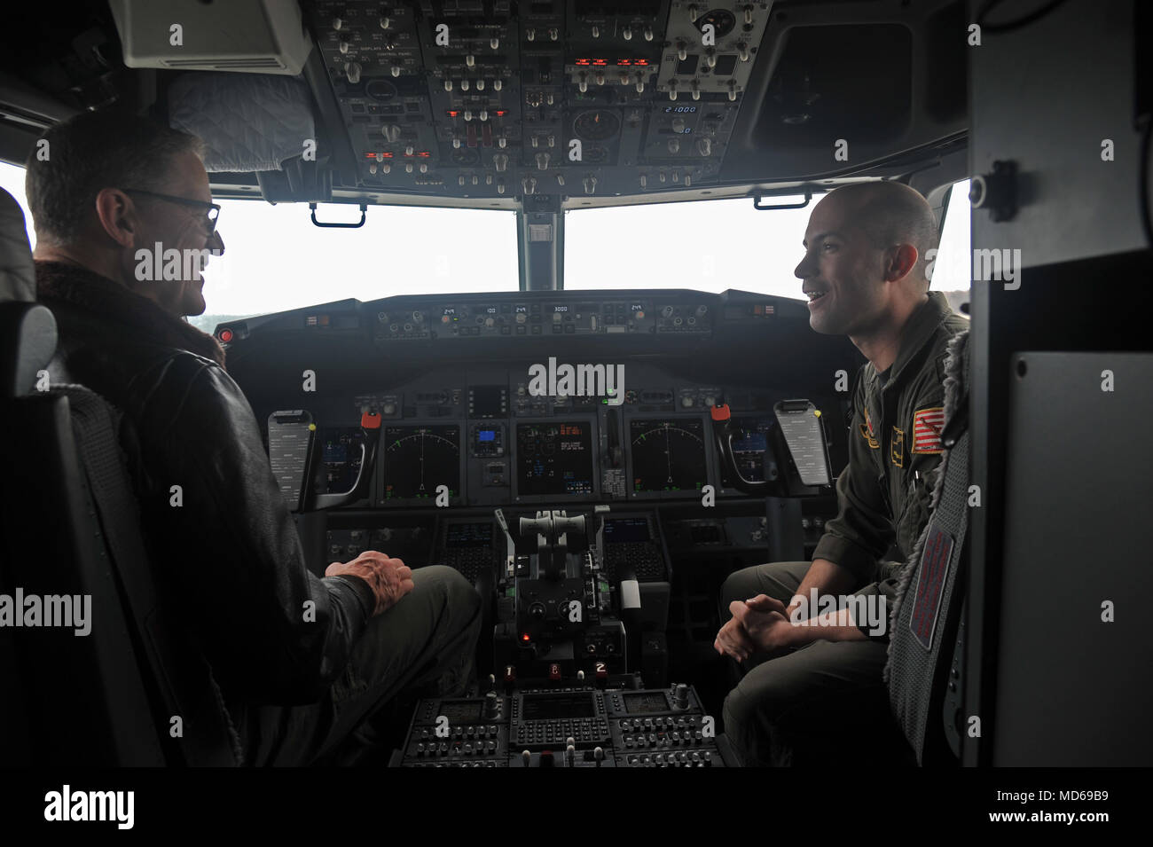 OAK HARBOR, Wash. (Mar. 29, 2018) — Rear Adm. Michael Wettlaufer, left ...