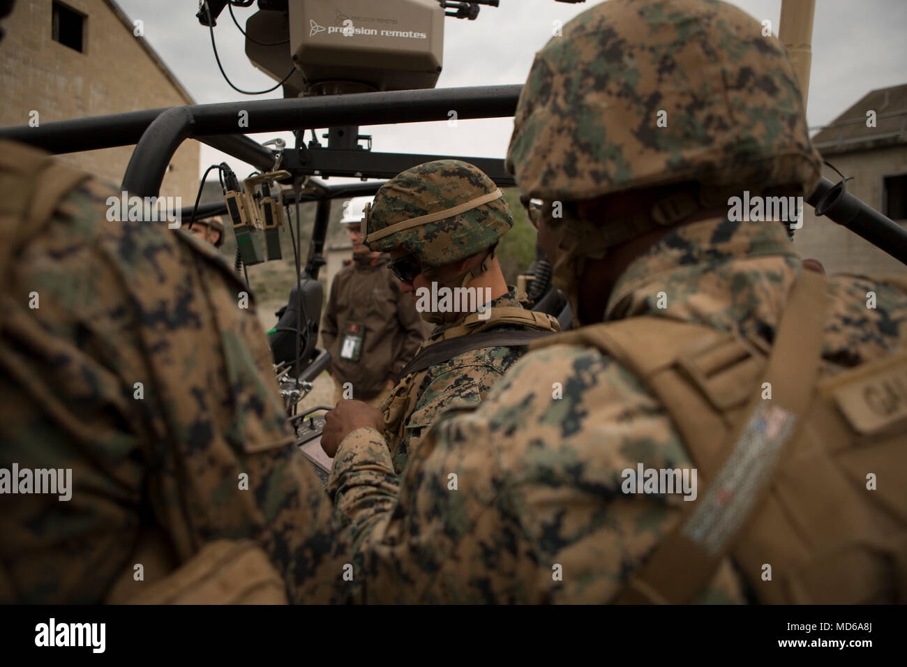 U.S. Marines with 3rd Battalion, 4th Marines, Kilo Company test the ...