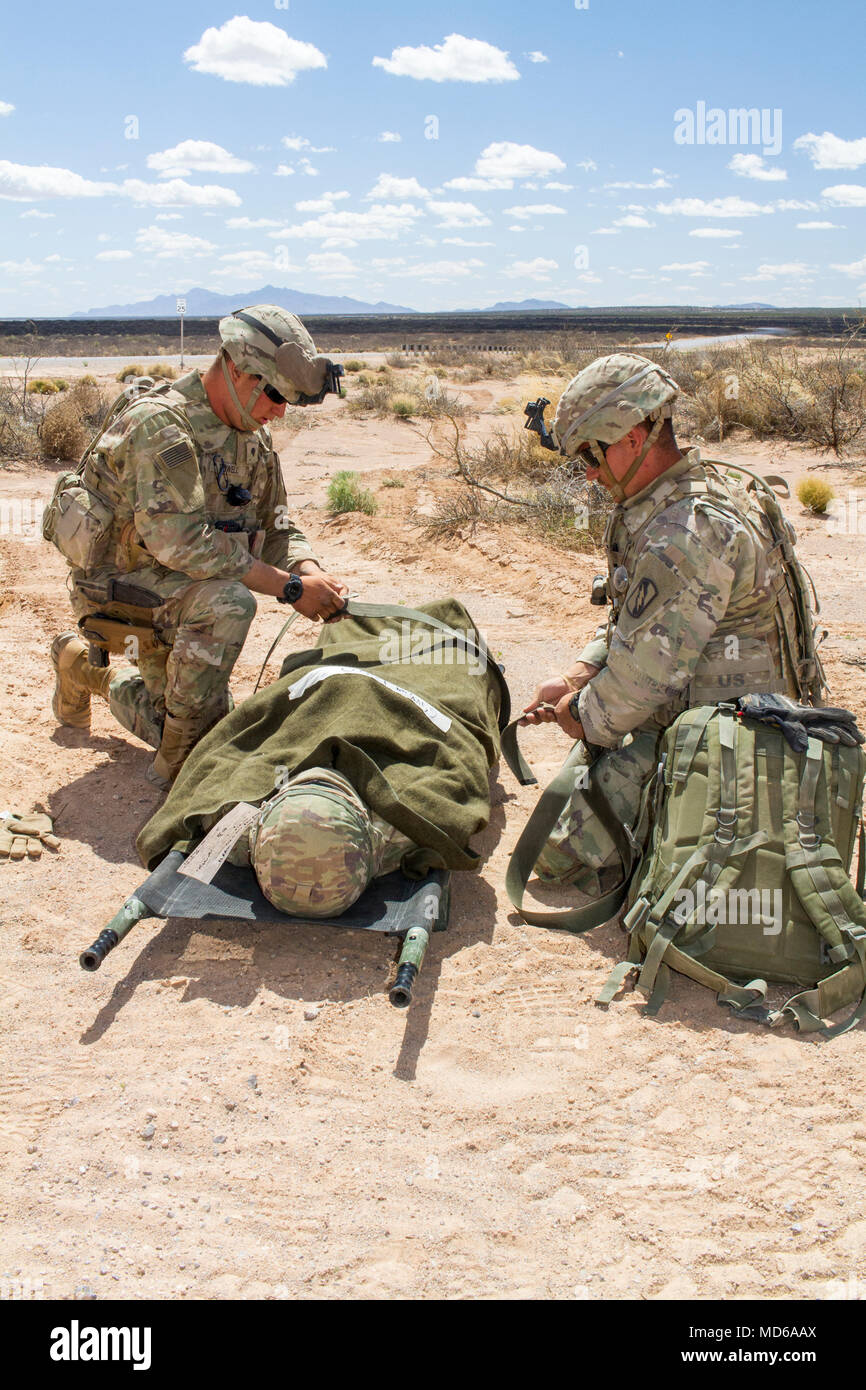 From left, U.S. Army Spc. Jackson Tidwell and Spc. Benjamin Hardy, both ...
