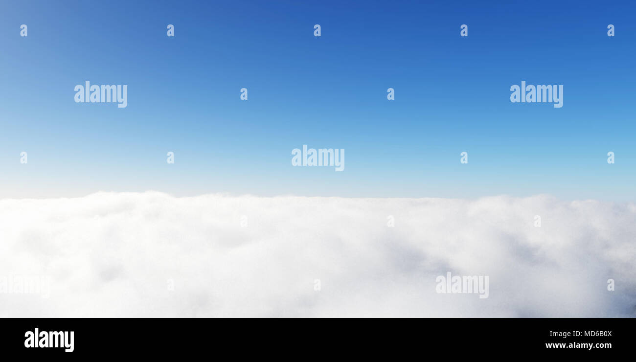 Blue sky clouds 3D render Stock Photo - Alamy