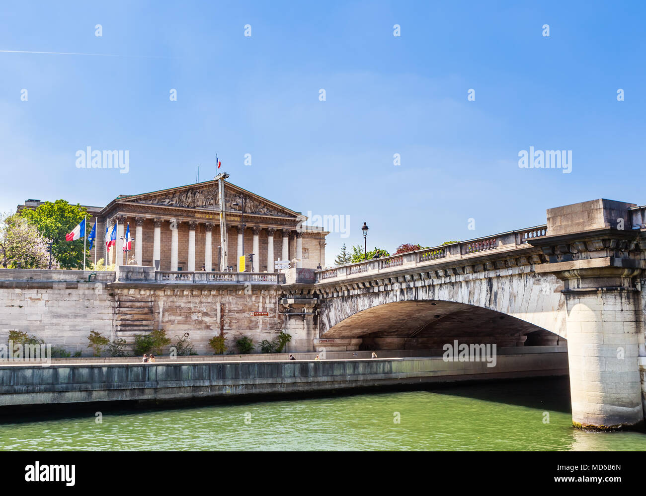 The National Assembly palace (Palais Bourbon) a government building ...