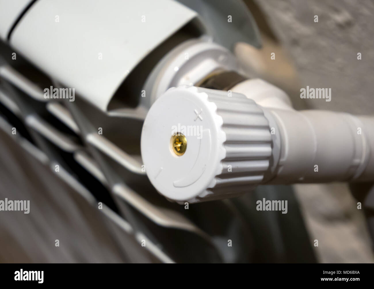 Thermostat of the regulator of the heating system on a modern radiator ...