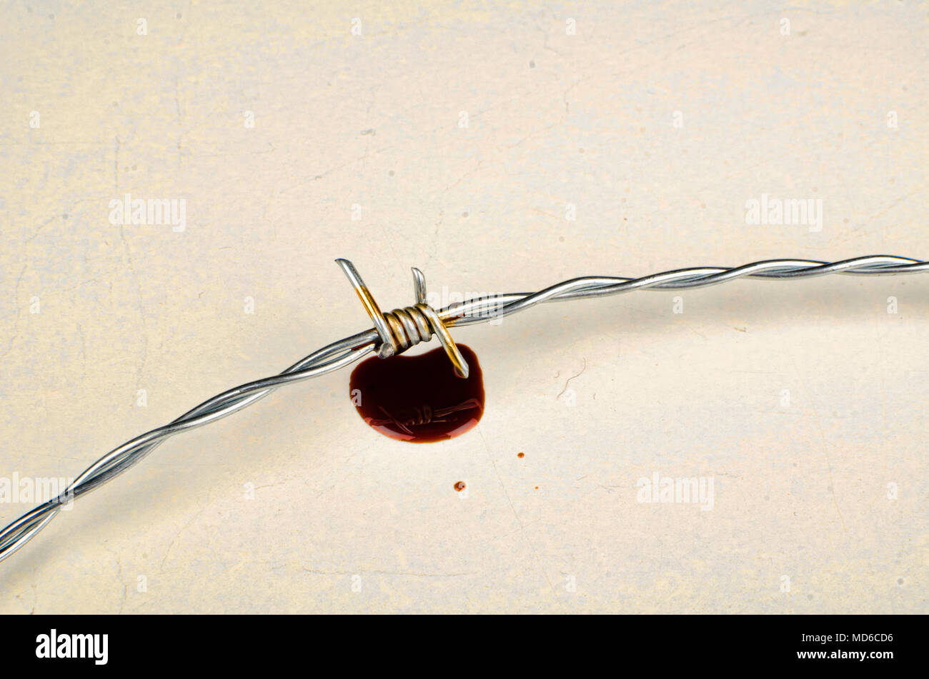 Bloody Barbed Wire High Resolution Stock Photography and Images - Alamy