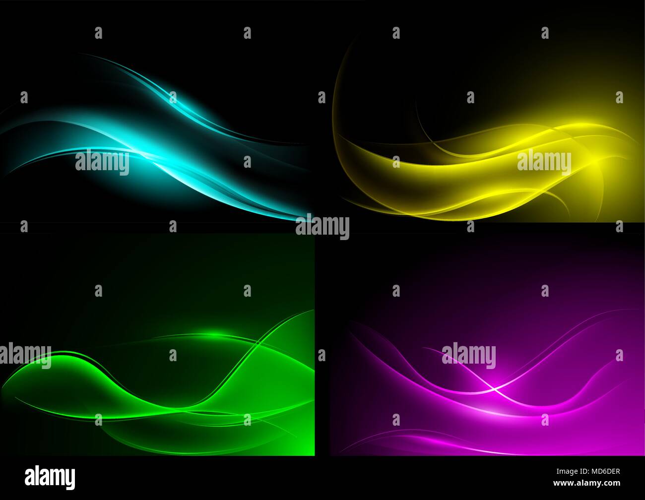 Light Wave Color Background Set Stock Vector Image & Art - Alamy