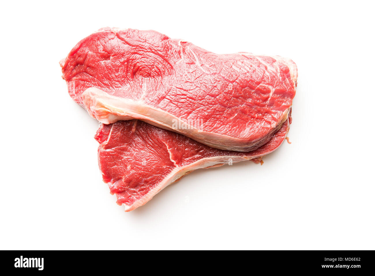 Fresh raw beef meat isolated on white background Stock Photo - Alamy