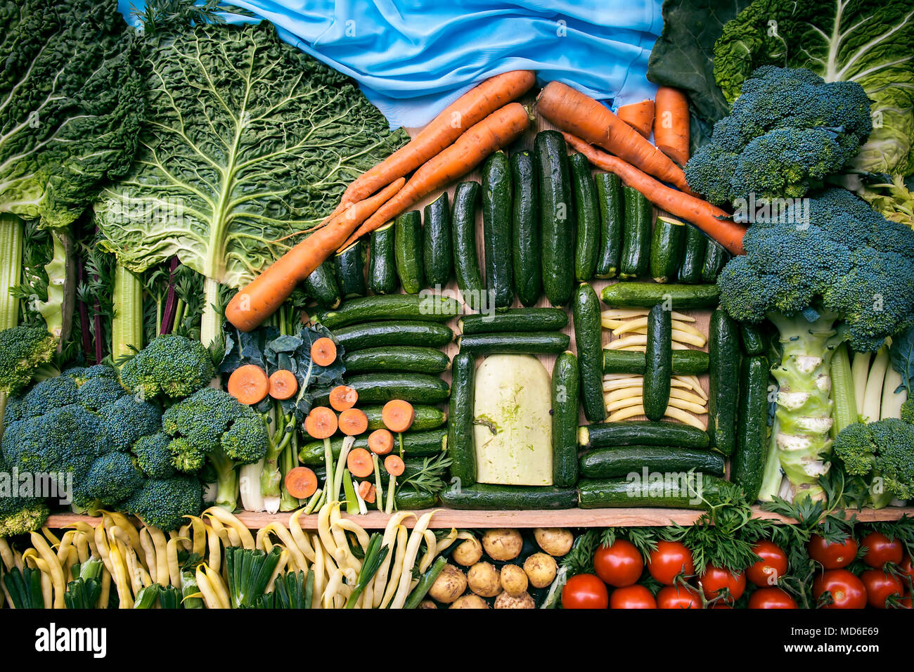 Food art landscape creative hi-res stock photography and images - Alamy