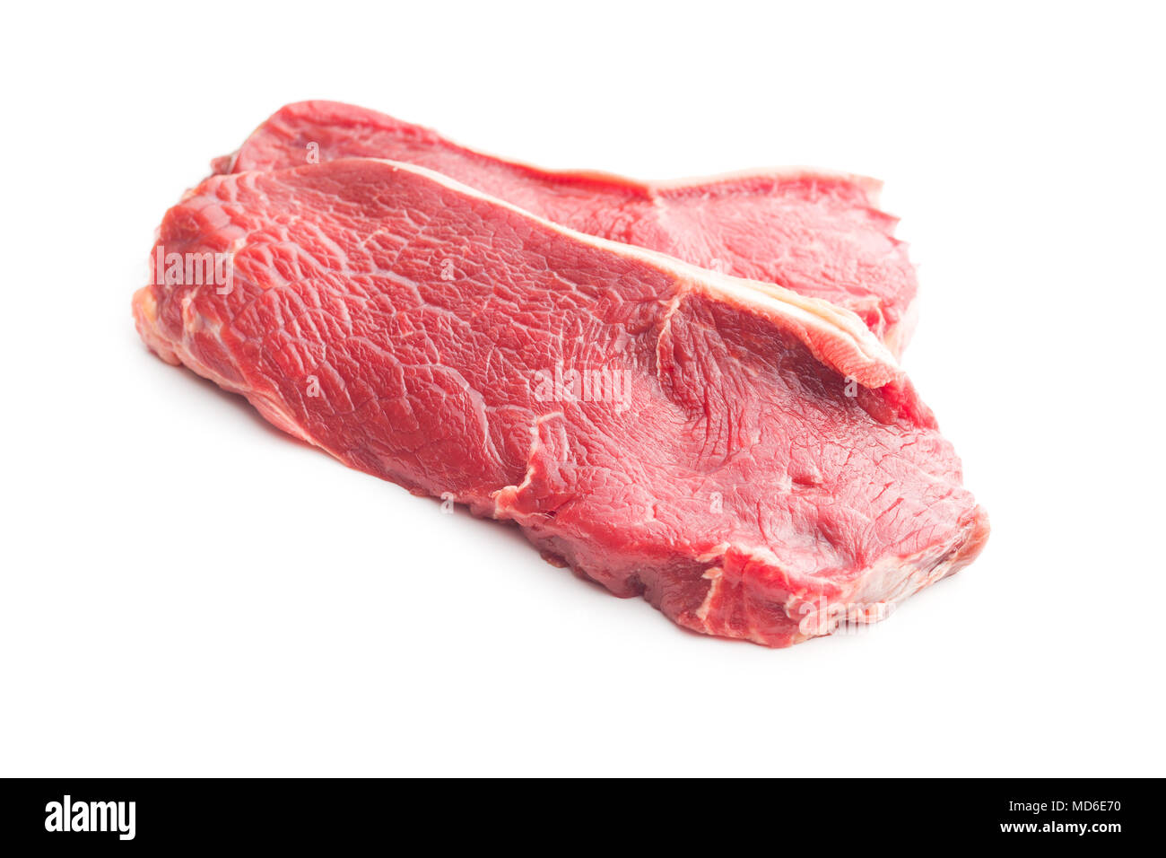 Fresh raw beef meat isolated on white background Stock Photo - Alamy