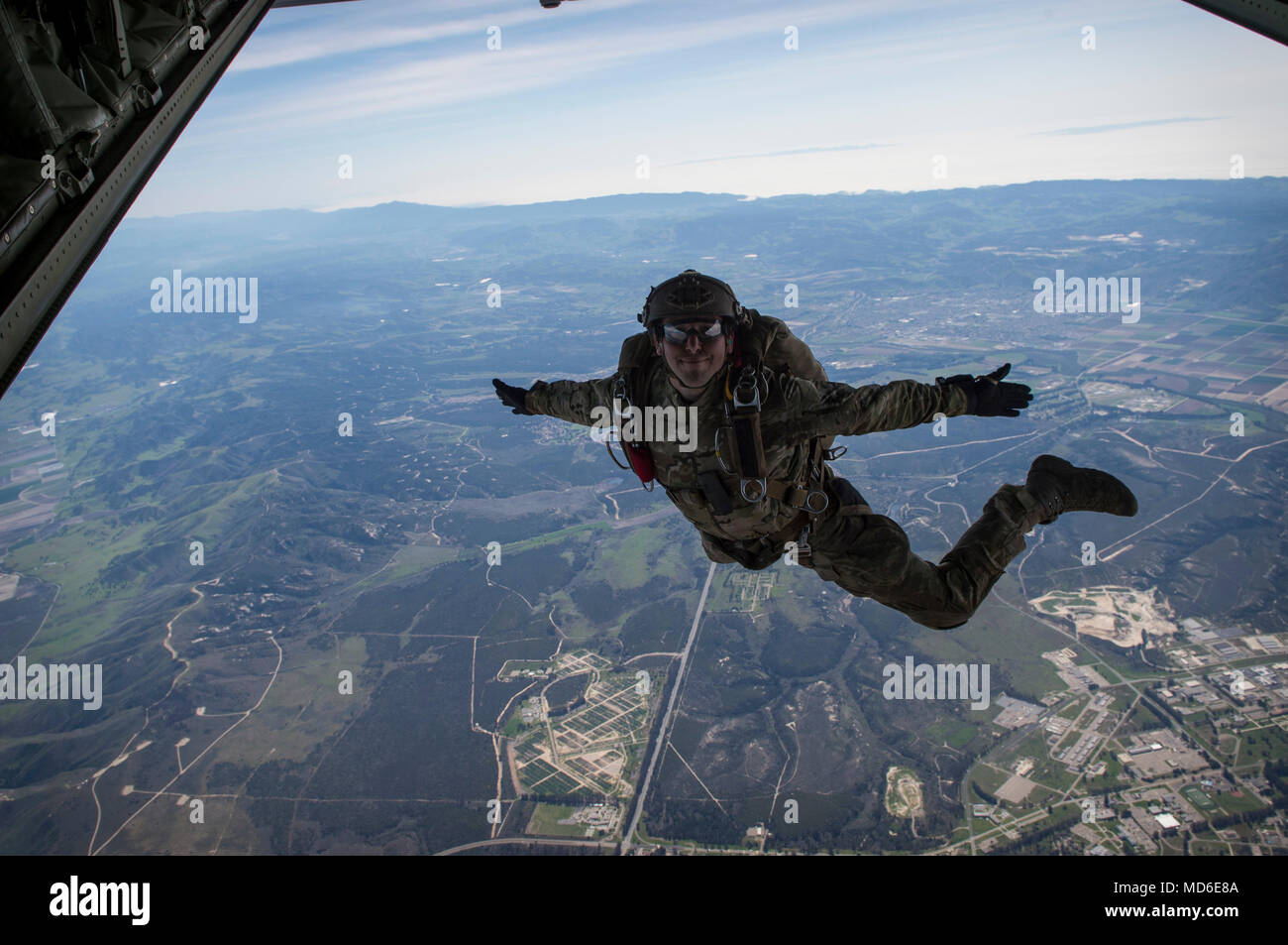 A pararescueman from the 58th Rescue Squadron, Nellis Air Force Base ...