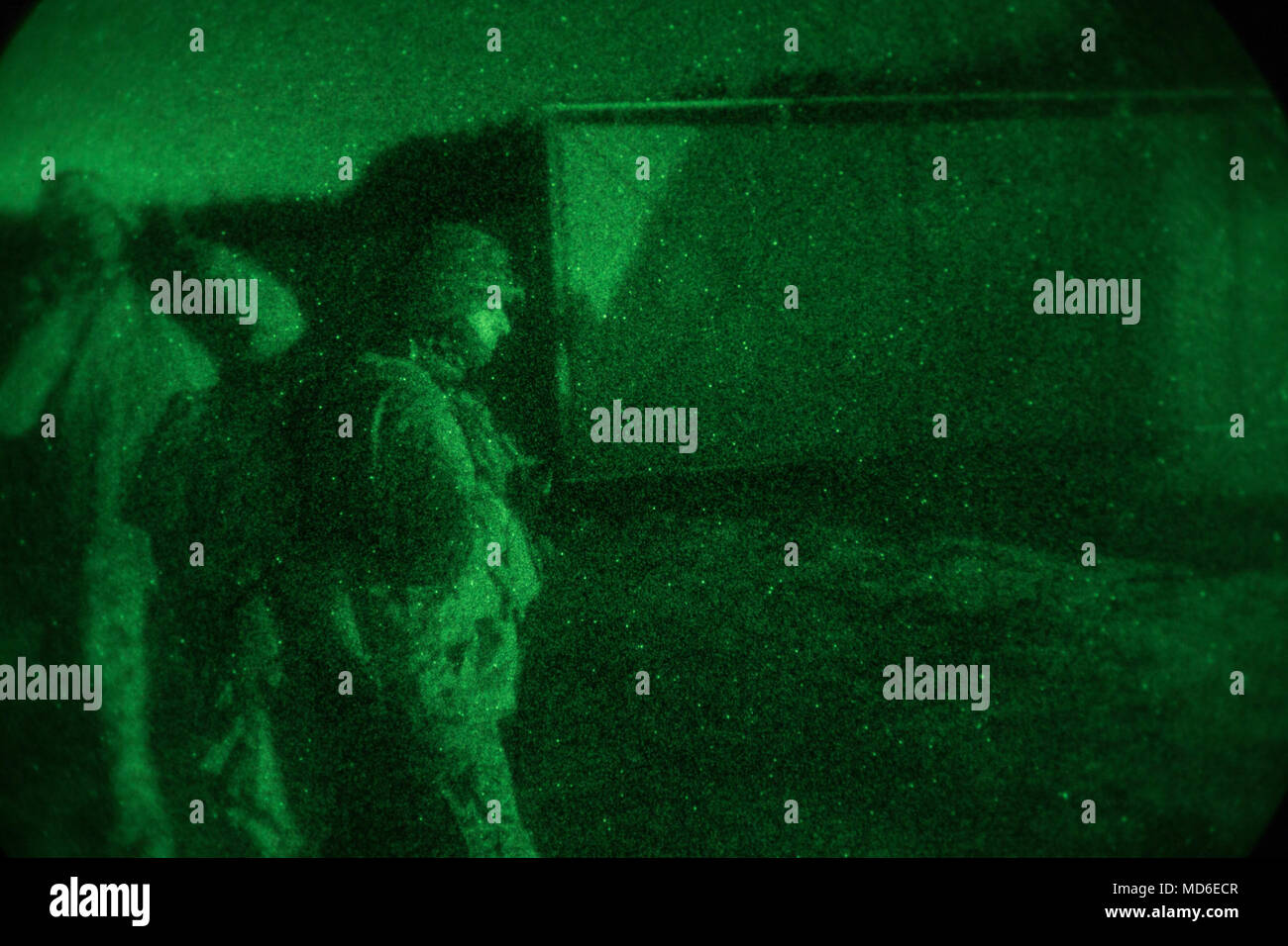 U.S. Marines participates practices tactical night operations during ...