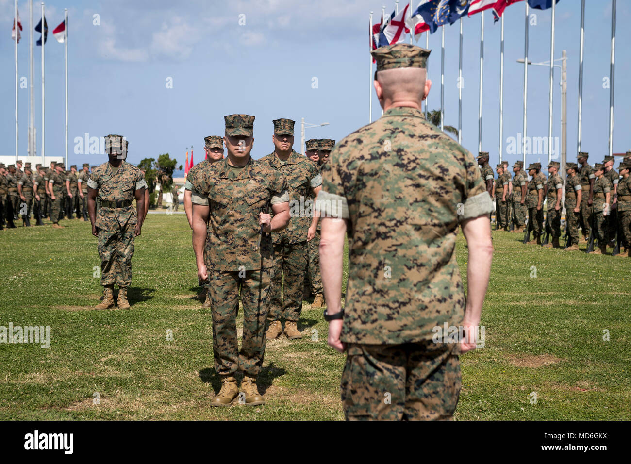 U.S. Marine Corps Sgt. Maj. Peter A. Siaw, outgoing Marine Corps ...